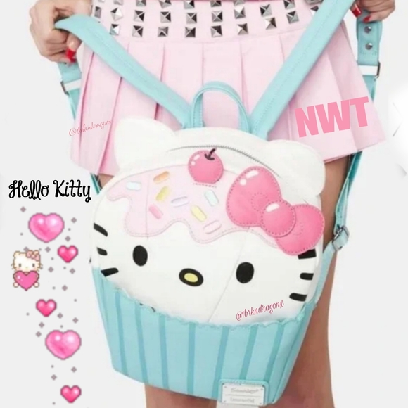 Hello Kitty | Bags | Nwt Officially Hello Kitty Backpack Cupcake Kitty Sprinkle Loungefly Bag ...